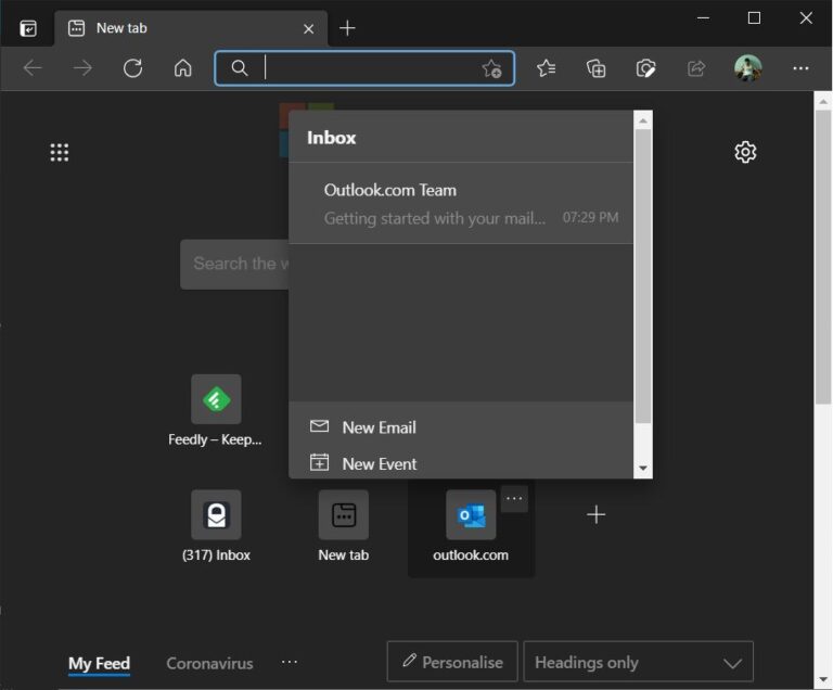 В Microsoft Edge интегрировали Outlook в последнем обновлении В Microsoft Edge интегрировали Outlook в последнем обновлении